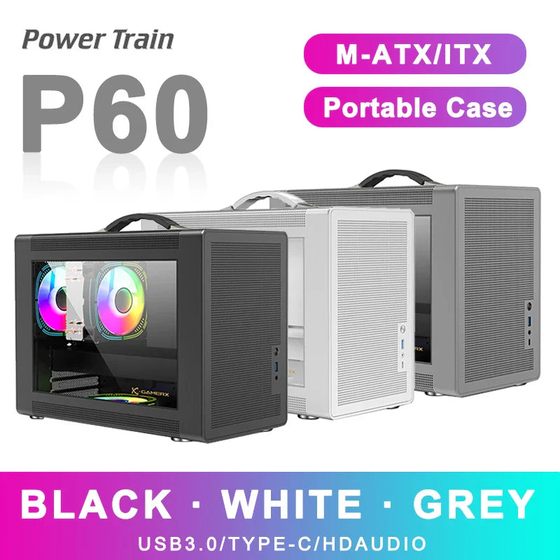 Power Train P60 M-ATX Portable Computer Case ITX – Torpedo Deals